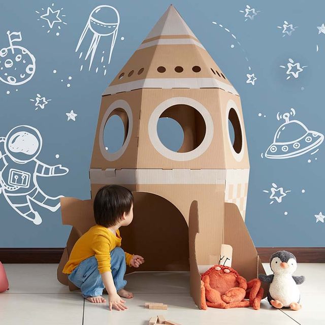 Large aerospace rocket carton DIY children's handmade materials ...