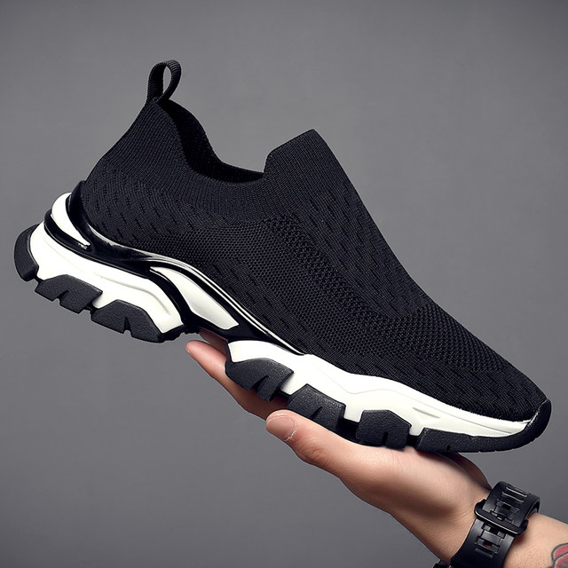 Summer slip-on mesh shoes men's hollow mesh shoes breathable lightweight thin sports shoes ...