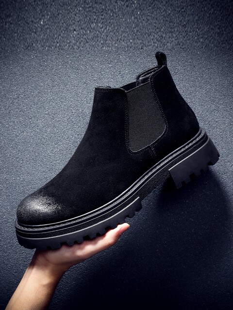 Martin boots men's new warm and cotton autumn and winter Chelsea boots ...