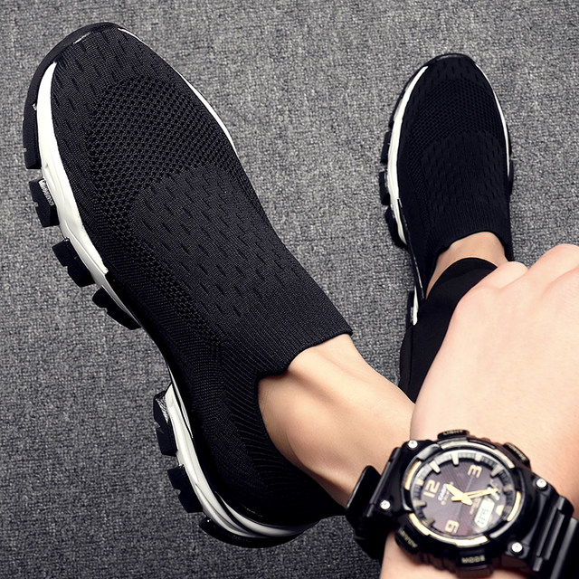 Summer slip-on mesh shoes men's hollow mesh shoes breathable lightweight thin sports shoes ...