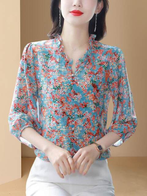 Shirts for Summer, Spring, and Autumn 2025, New Style Blouses, Women's High-End Tops, Elegant ...