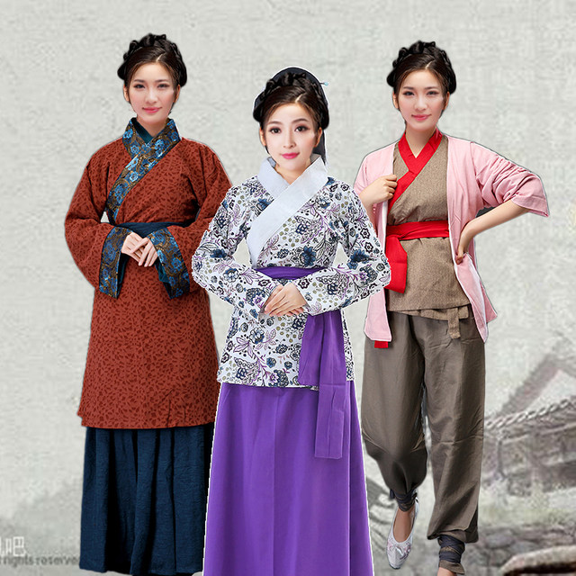 Ancient costume female ancient common people village girl passer-by ...