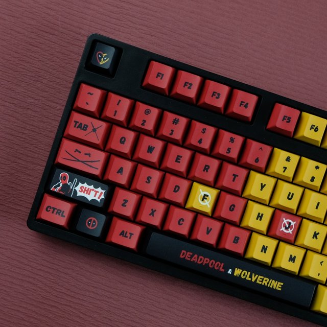 Marvel Deadpool and Wolverine Themed Keycaps, Dye-Sublimated Pbt ...