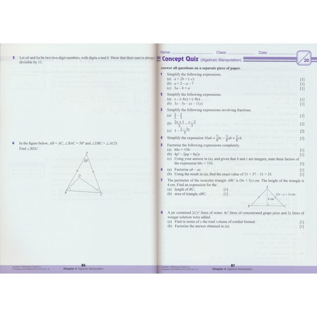Singapore Junior High School Mathematics ...