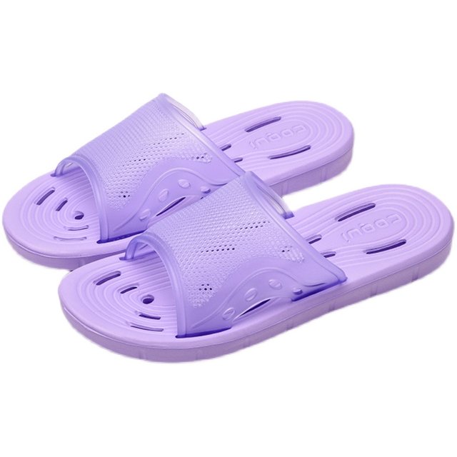 Cool hollow leaky slippers quick-drying women's bathroom non-slip ...