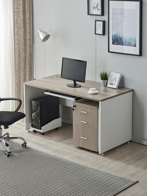 Staff office desk single drawer 1.24 meters home writing desk desk ...