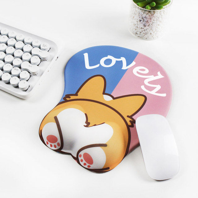 Cute corgi mouse pad wrist guard wrist girl oversized male mouse ...
