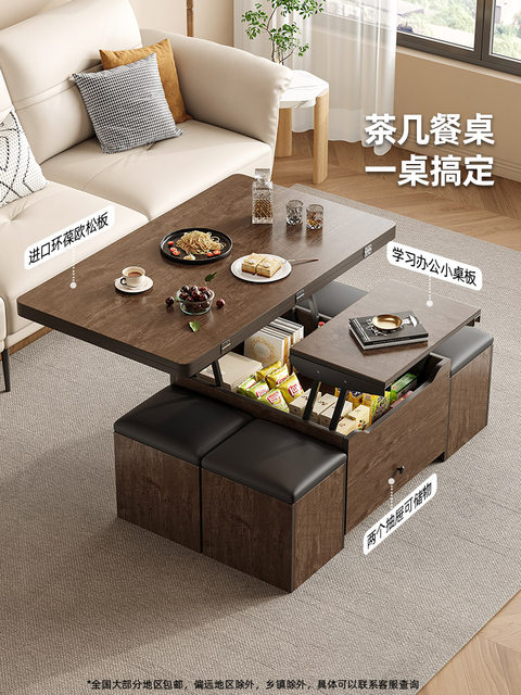 Multifunctional Slate Coffee Table Set That Transforms into a Dining ...