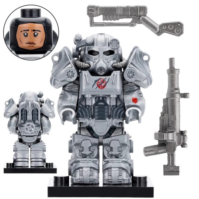 Compatible with LEGO Fallout Shelter T60 Power Armor Lucy Ghoul Flame ...