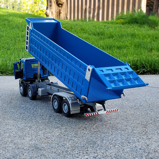 1:50 simulation heavy-duty extended dump truck engineering vehicle ...