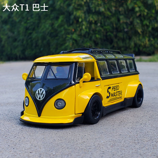 1:32 Volkswagen T1 bus alloy car model retro bus travel car sound and ...