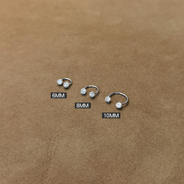 Silver Super Flash unique fine needle ear bone nail female 2025 new ...