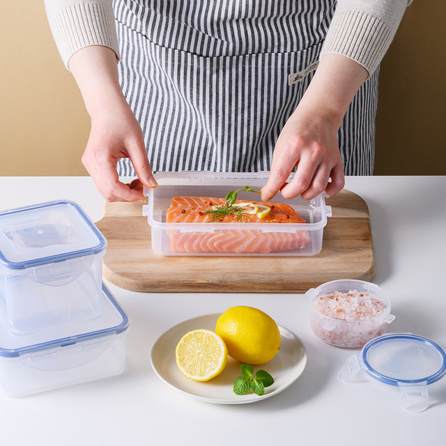 Lock and Lock plastic crisper set sealed box food grade fruit lunch box ...