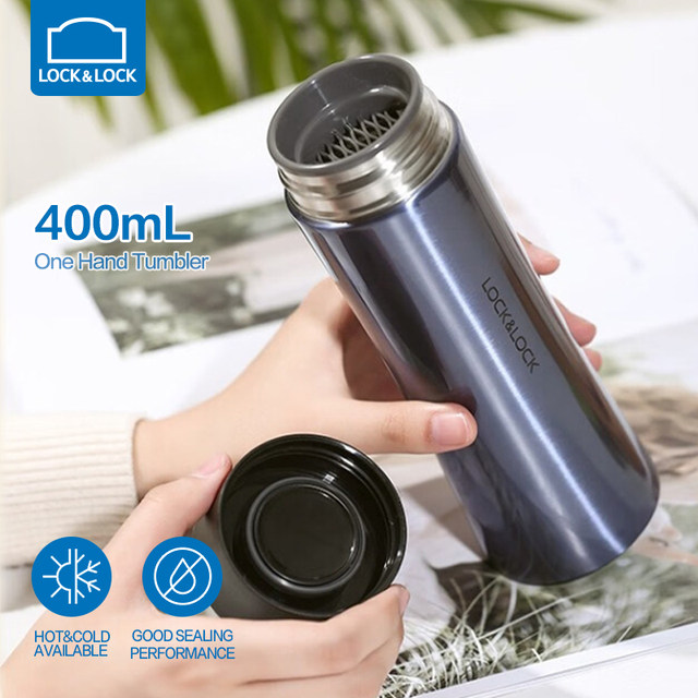 LOCK&LOCK Palm Mark Thermos Cup Business Fashion Car Water Cup for Men and Women 400ml LHC4028