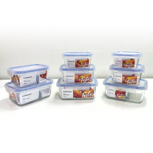 Lock and lock to taste preservation box separated glass lunch box ...