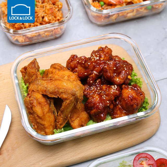 Lock and lock glass fresh-keeping box lunch box bento box separated ...