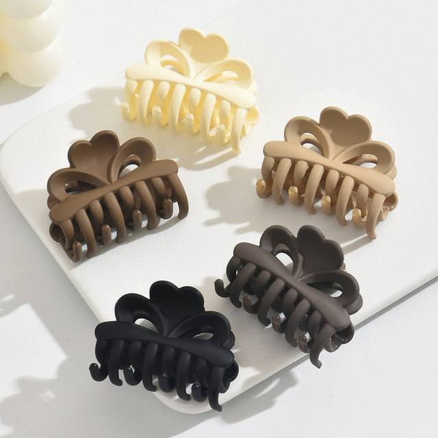 4.5CM medium-sized double-row tooth gripper, frosted milky coffee color ...