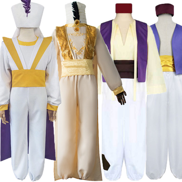 Fairy Tale Aladdin Magic Lamp COS Costume Halloween Adult Children ...