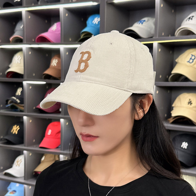 Korean genuine MLB corduroy hats for men and women couples, versatile ...
