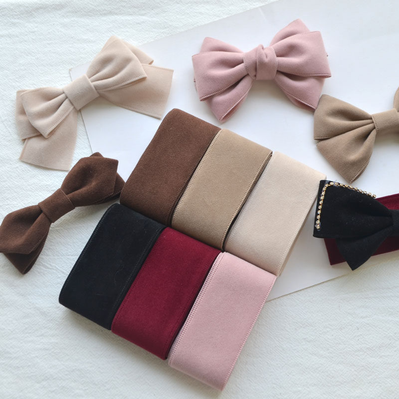 38MM suede double-sided fabric ribbon ribbon ribbon handmade bow hair ...