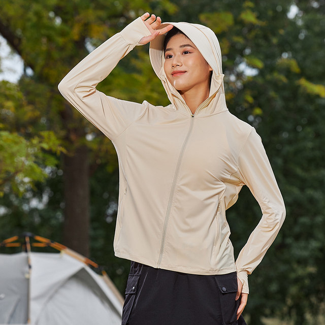 Spring and summer ice silk sun protection clothing for women UPF50+ men ...