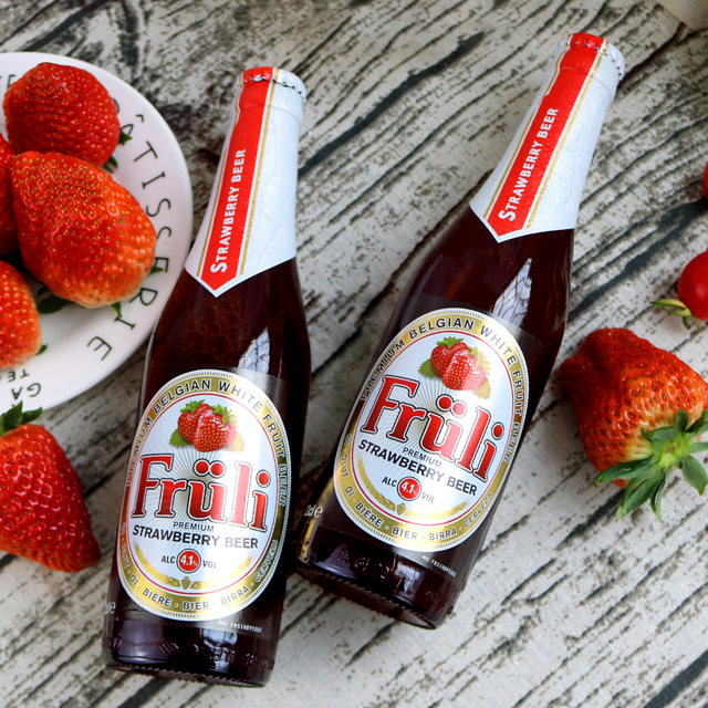 Belgium imports Fruli Fuli strawberry Fuli lychee fruity craft beer ...