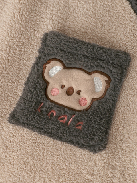 {Koala Baby} Pajamas Women's Autumn Winter Men's Maillard Thickened ...