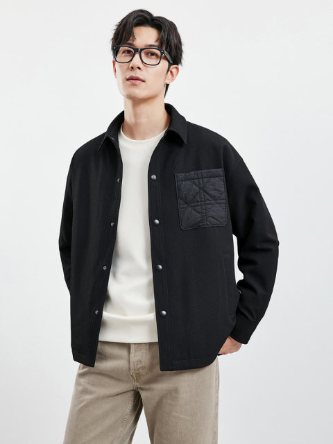 [Shirt Style] Septwolves Quilted Lapel Jacket Men's Autumn and Winter ...