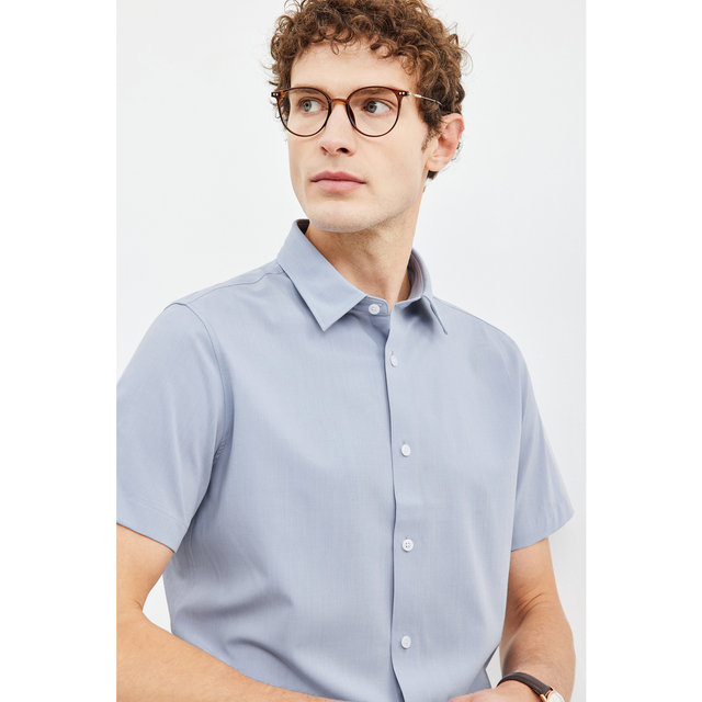 Septwolves short-sleeved business shirt men's summer casual breathable ...