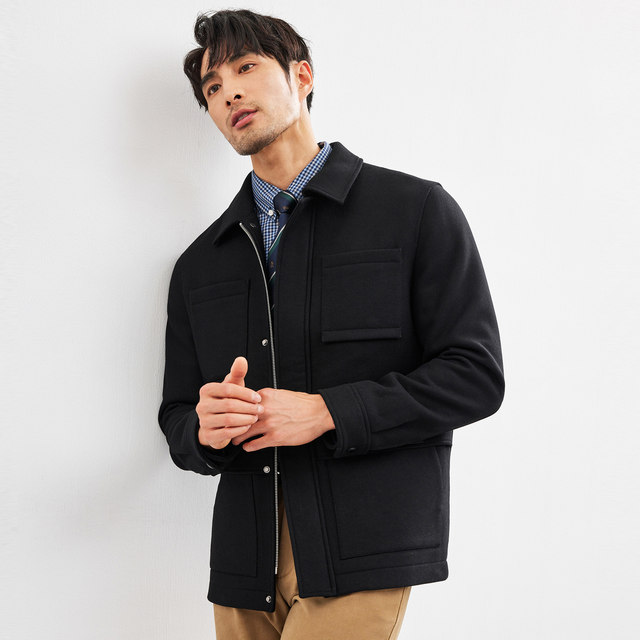 Septwolves Wool Lapel Hunting Jacket Men's Autumn and Winter New Urban ...