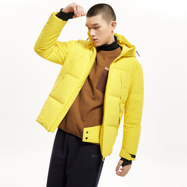 [Same style in shopping mall] Septwolves Men's Short Hooded Down Jacket ...