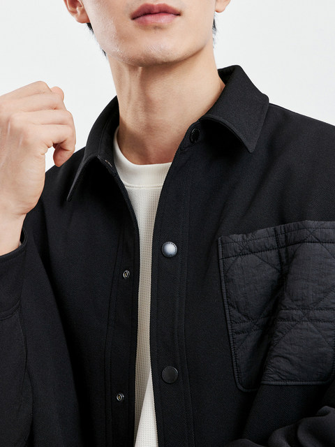 [Shirt Style] Septwolves Quilted Lapel Jacket Men's Autumn and Winter ...