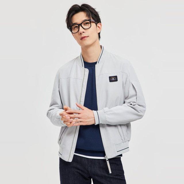 [Anti-static] Septwolves Baseball Collar Oxford Jacket Men's 2024 New ...