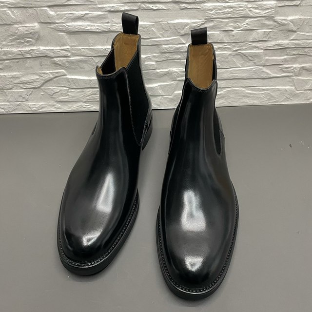 Wall push! Italian Chelsea boots men's leather boots calf leather men's ...