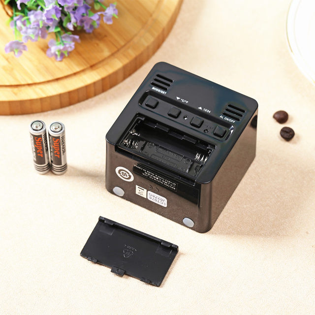 RHYTHM Japan Lisheng Clock LCD Perpetual Calendar Silent Student Alarm ...