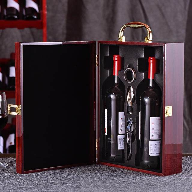 Single red wine box plus large red wine wooden box champagne box wine ...