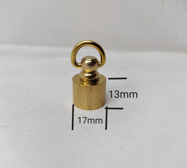 Rotating ring D copper hat handmade gourd tail pendant tooth deer horn ...