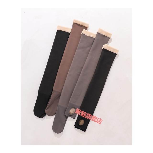 Autumn and winter fake translucent over-the-knee socks for women ...