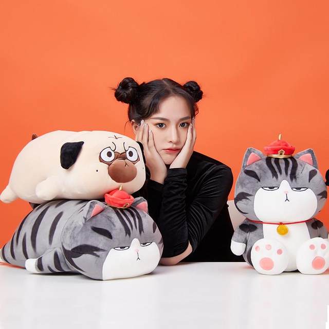 My Emperor Wan Sleeping Cat Doll Bazaar Black Pillow Plush Toy Rag Doll Girl Cat Rag Doll ...