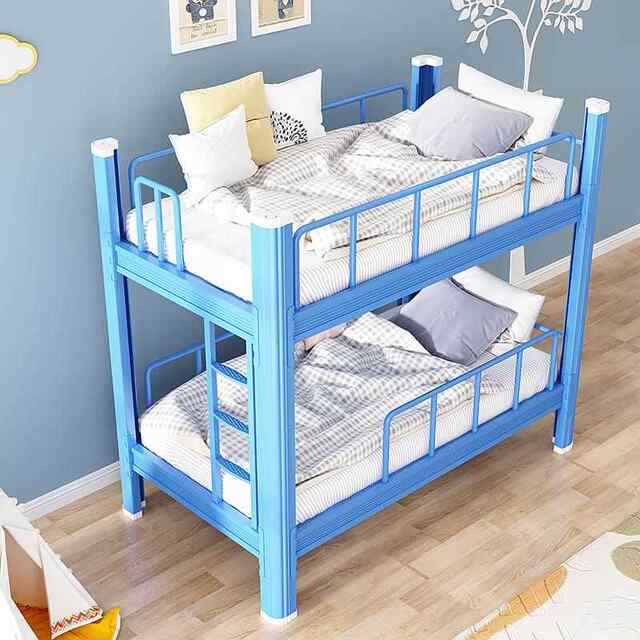 Iron art children's bed upper and lower bunk bed kindergarten bunk bed ...