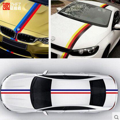 Car personalized three-color pull-up sticker film German flag three ...