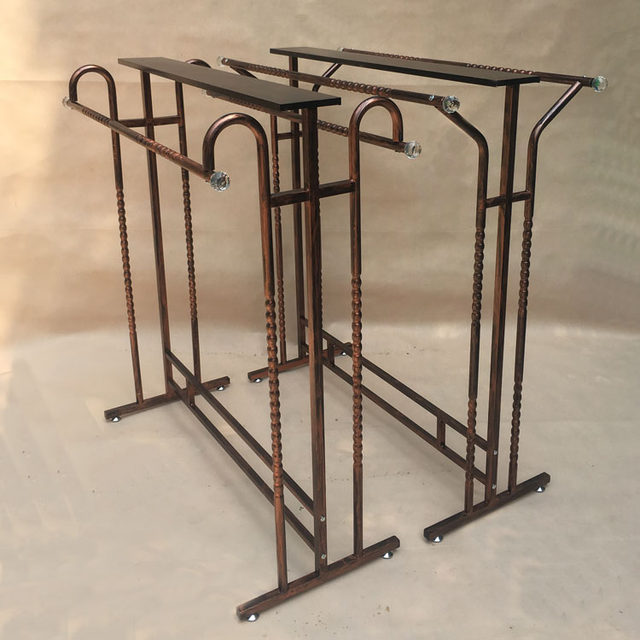 Iron retro clothing rack clothing store hanger display stand floor ...