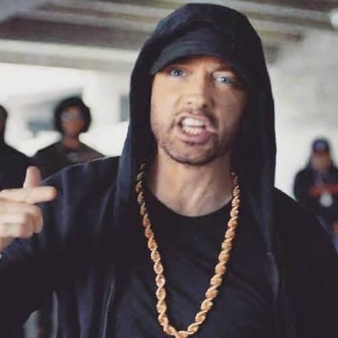 Eminem's same thick twist necklace for men and women rap Eminem hip-hop ...