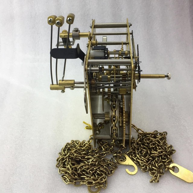 Polaris 7-day double hammer zipper ping-pong chime movement floor clock ...