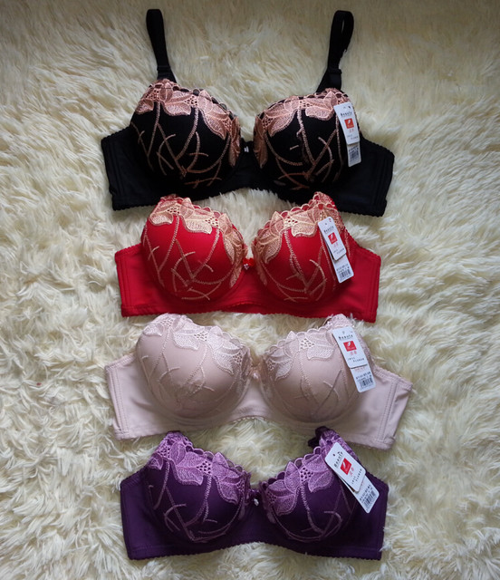 Authentic Betty 3231 large cup thin touch cup steel ring C cup bra underwear U-shaped embroidery ...