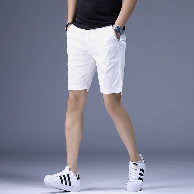 Short pants men's summer trendy slim casual thin suit Pentae pants ...