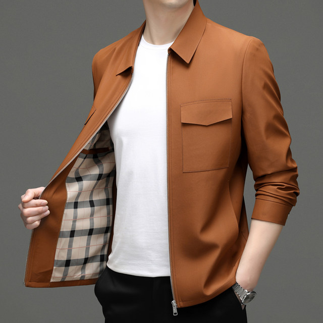 Excellent texture! Three-dimensional tailoring! High-end jacket men's ...