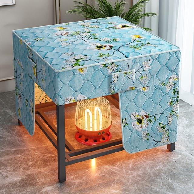 Baked fire table Furnishing square coffee table in winter ...