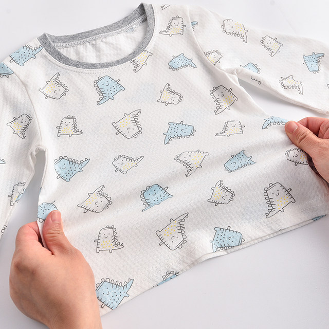 Baby mid-sleeve air-conditioned clothing crotchless pants suit children ...