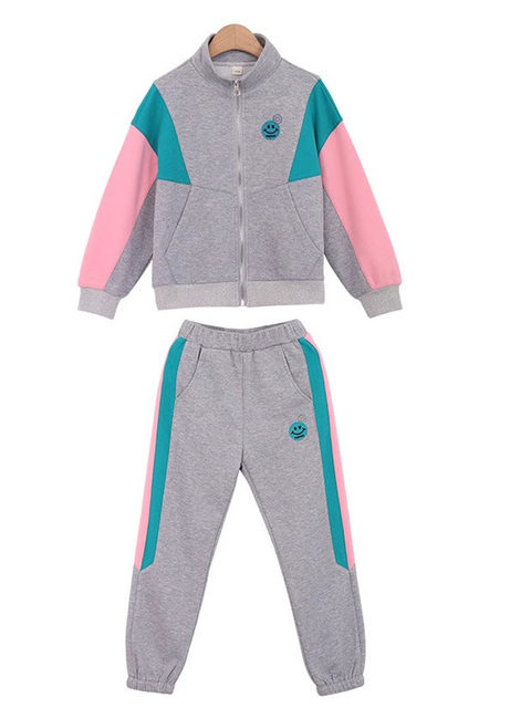 Girls sports suit spring suit 2025 new pure cotton coat big children ...